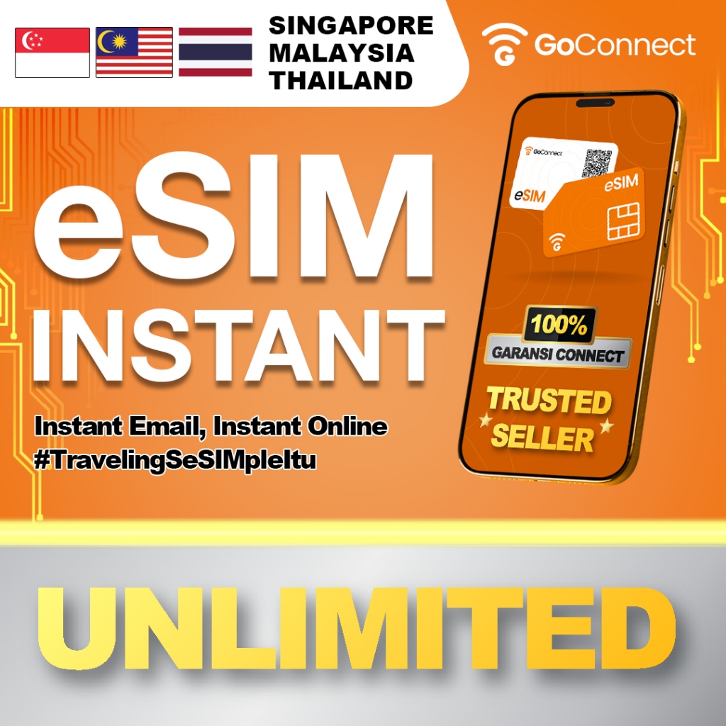 Jual eSIM Singapore Malaysia Thailand Unlimited FUP 500MB-3GB/DAY 4G LTE | eSIM Travel Singapore ...