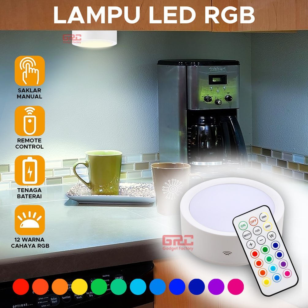 Jual Lampu Remote RGB Lampu LED Sensor Sentuh Lampu Dekorasi Lemari ...
