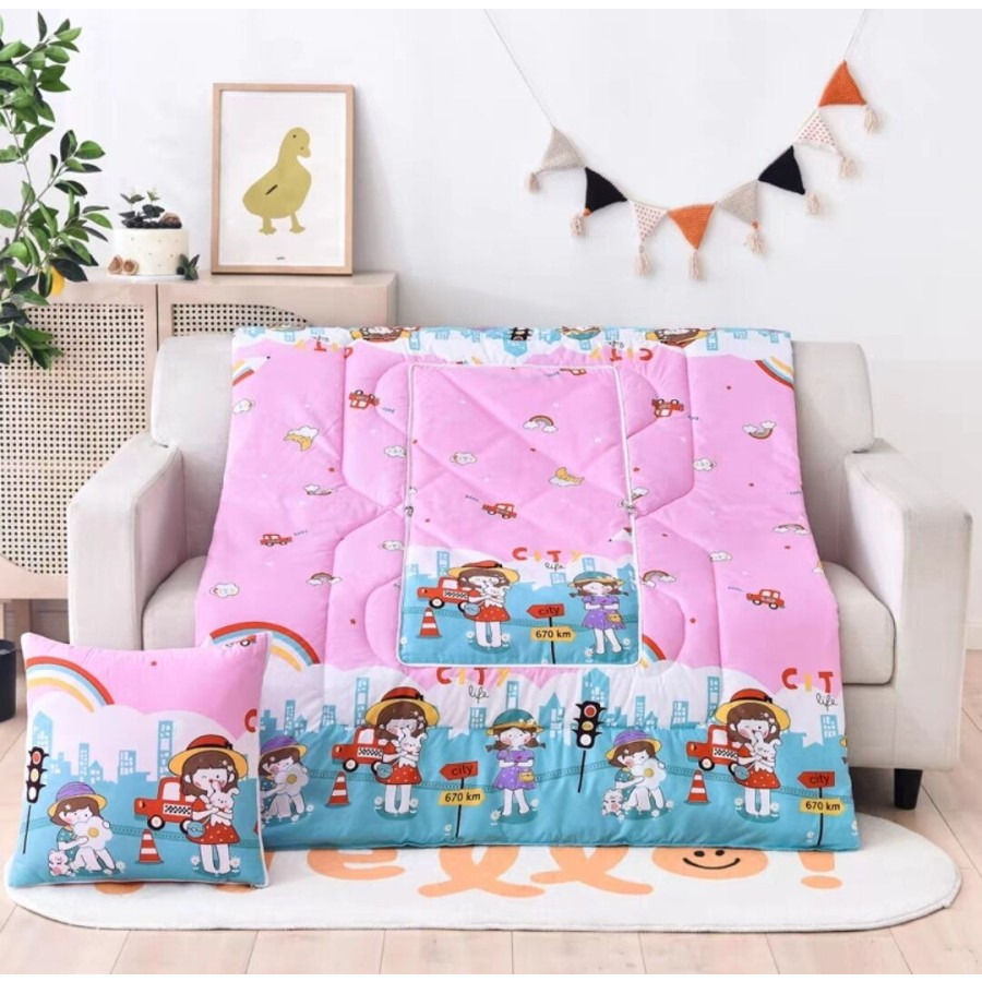 Jual BALMUT Bantal Selimut Kepala Tidur Travel Dewasa Anak Bisa Lipat ...