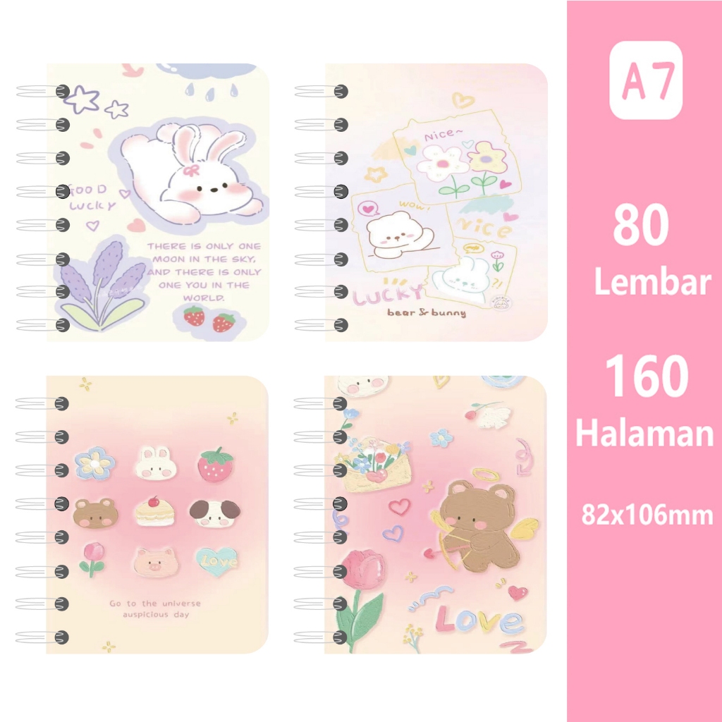 Jual MOKA NOTEBOOK RING MOTIF / BUKU A7 CATATAN RING / BUKU TULIS RING ...