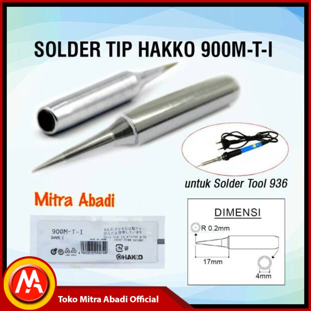Jual Mata Solder/Solder Tip Hakko 900M-T-I for Solder Tool 936 | Shopee Indonesia