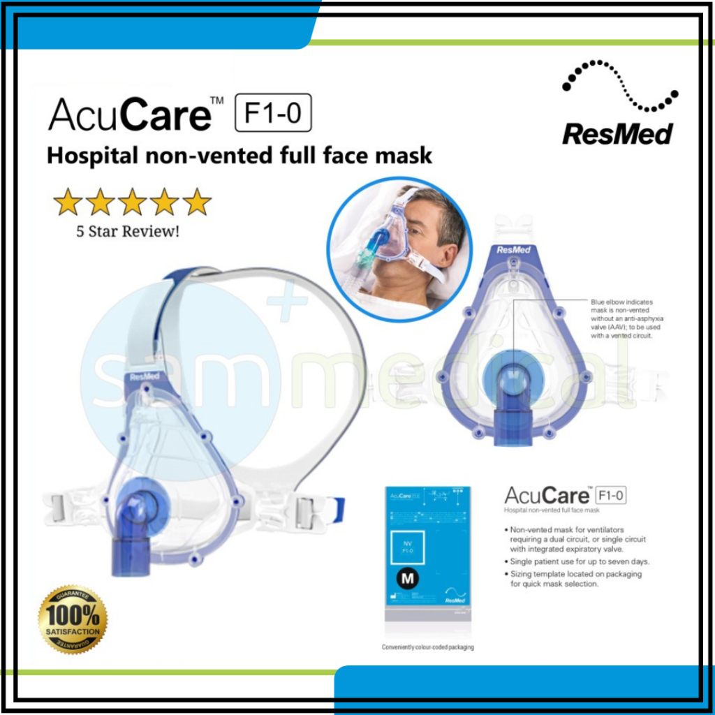 Jual Resmed Spare Part Mask AcuCare F1-0 Hospital Non-Vented Full Face ...