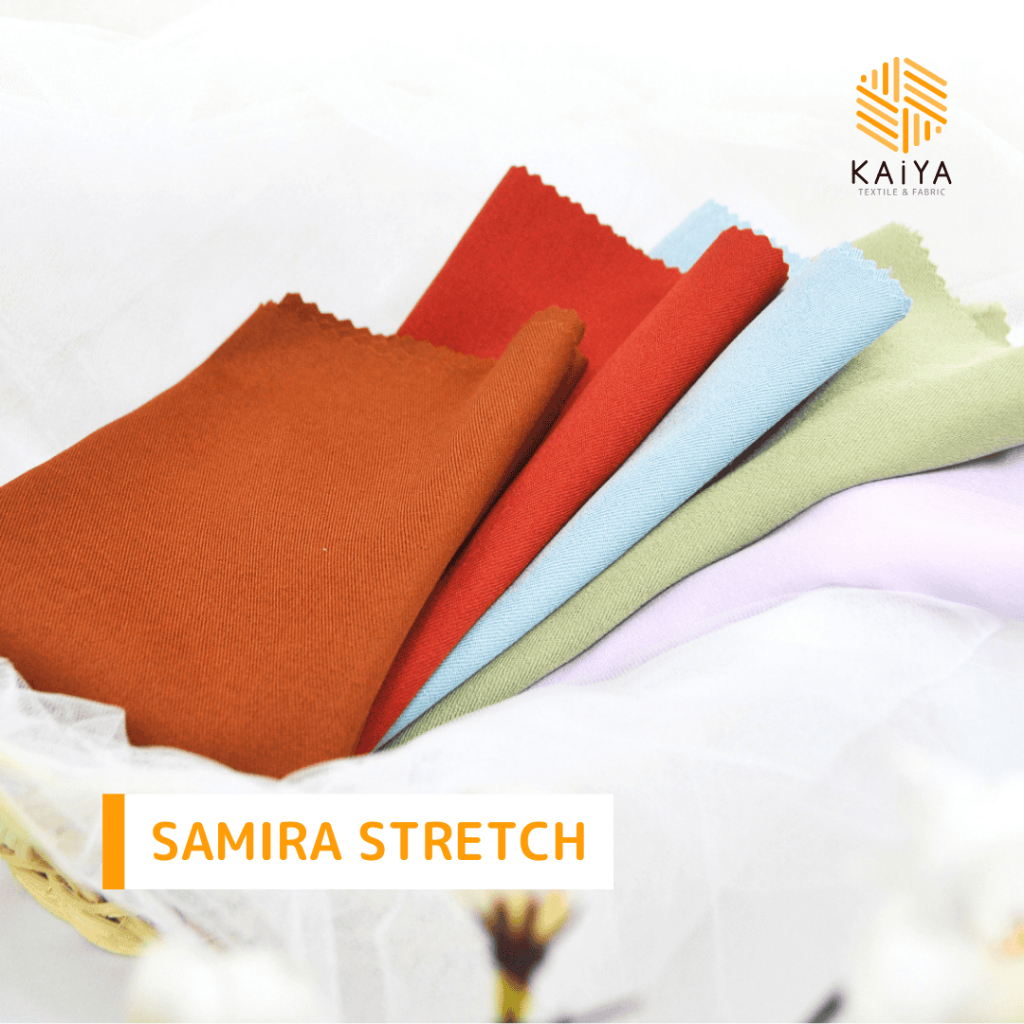 Jual Bahan Kain Kain Samira Stretch Shakila per 0.5 meter | Shopee ...
