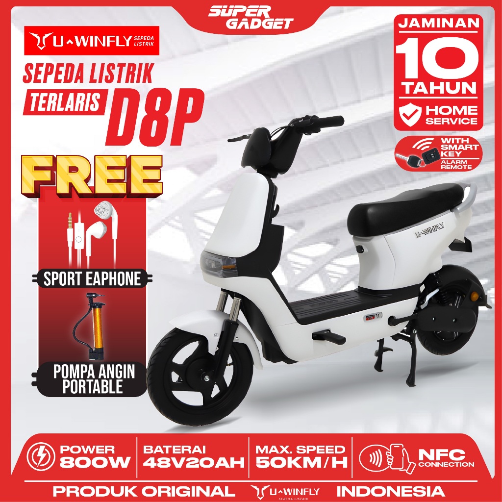 Jual UWINFLY Sepeda Listrik D8P 48V 20Ah Garansi Resmi | Shopee Indonesia