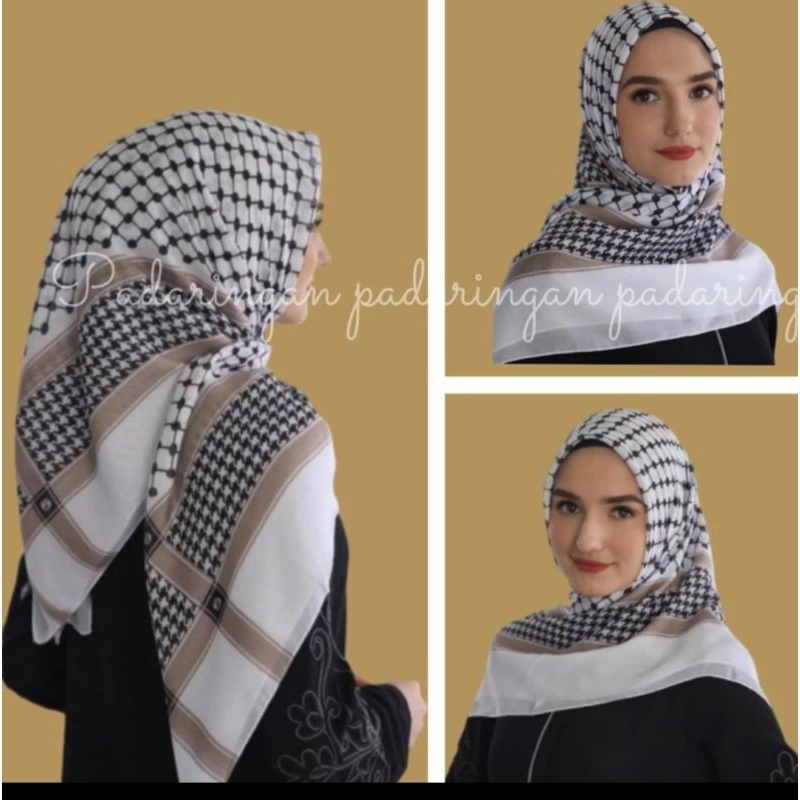 Jual Hijab | Jilbab | Kerudung Palestina Segi Empat Kafeyah Voal ...