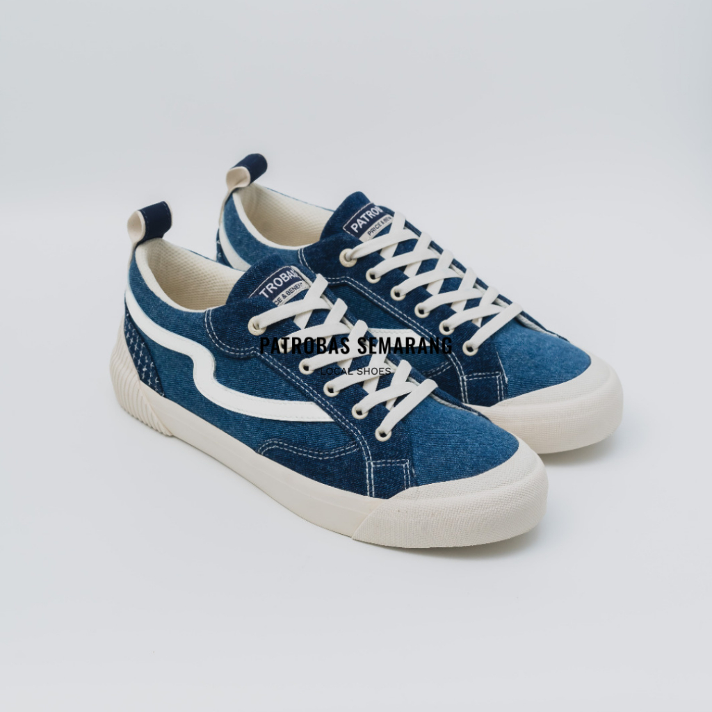Jual SEPATU PATROBAS GLARE DENIM DARK BLUE ( SIZE 35 - 45 ) - Sneakers ...