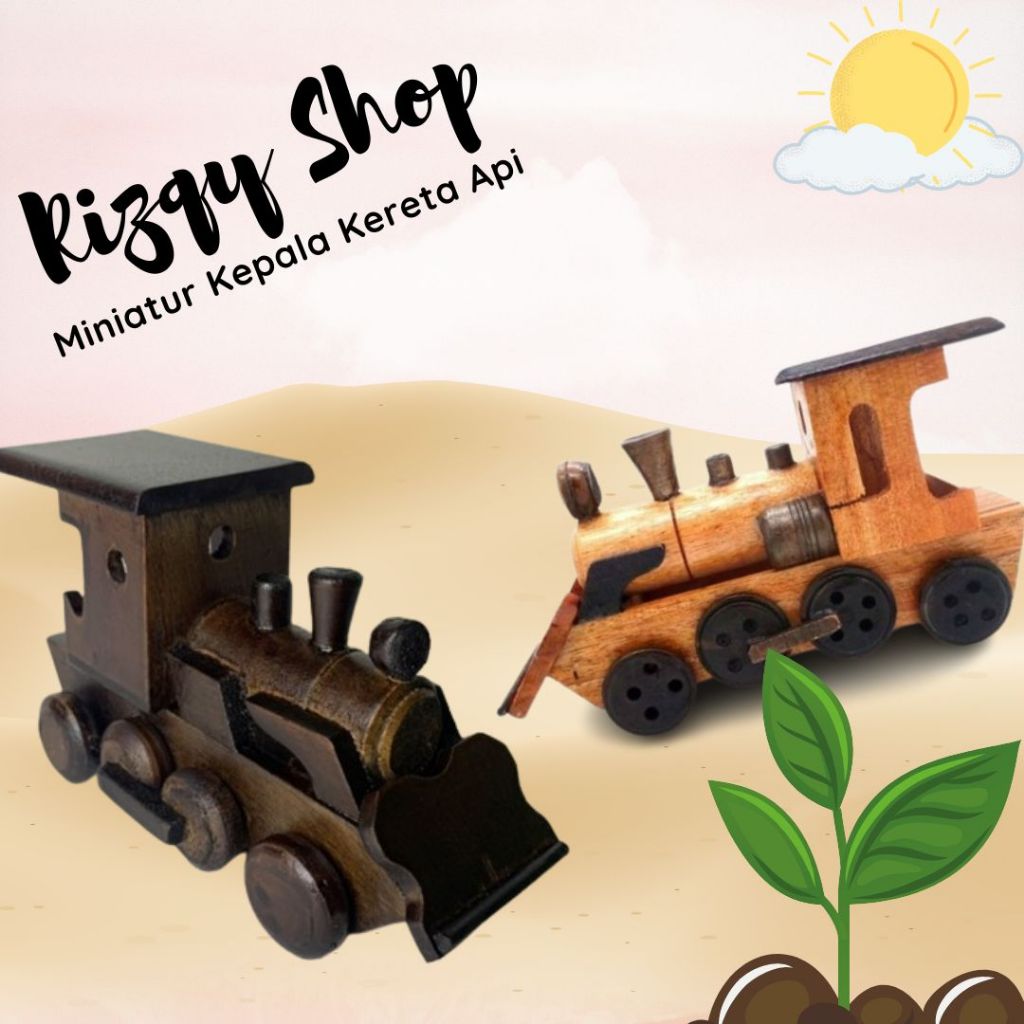 Jual Miniatur Diecast Lokomotif Kepala Kereta Api warna coklat Ukuran ...