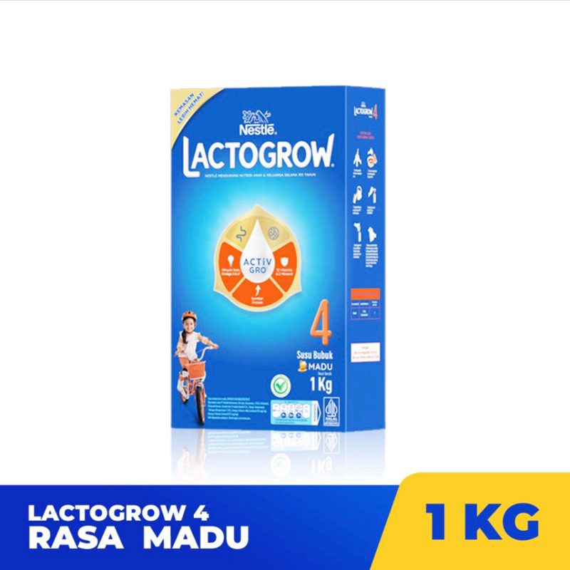 Jual Nestle Lactogrow Pro Activ Gro 3+ (3-5tahun) Madu 1kg | Shopee ...