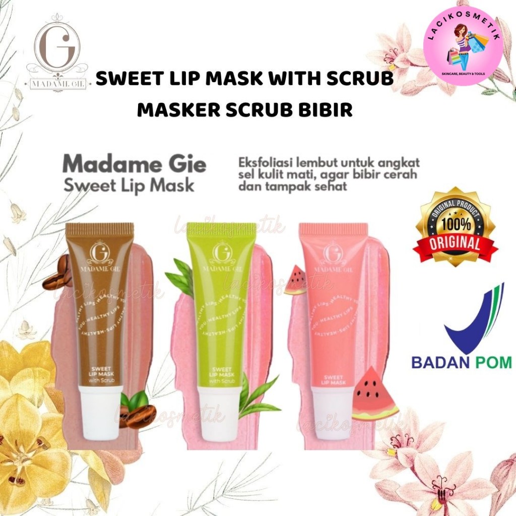 Jual LACIKOSME MADAME GIE SWEET LIP MASK WITH SCRUB - MASKER SCRUB ...