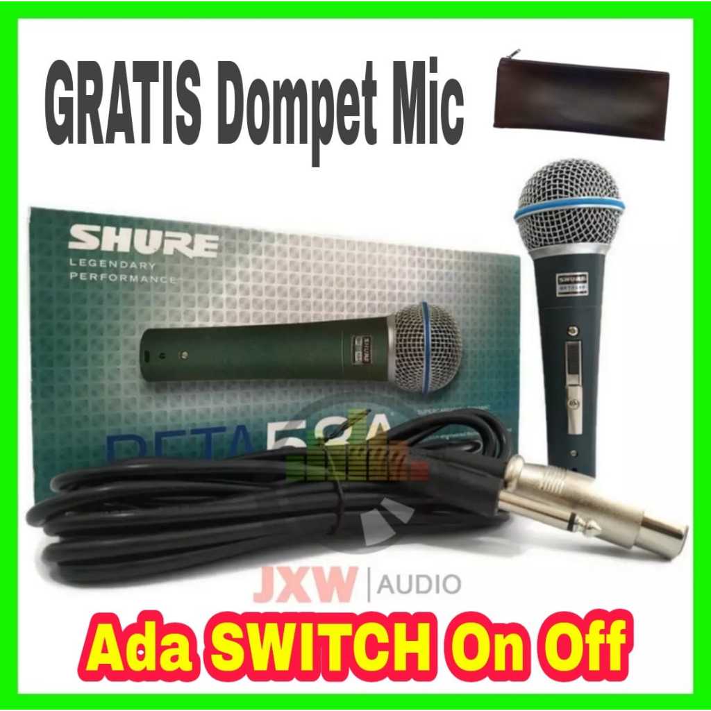 Jual MIC KABEL BETA 58 A SK / MICROPHONE KABEL BETA 58A / MIC BETA 58A / BETA58A | Shopee Indonesia