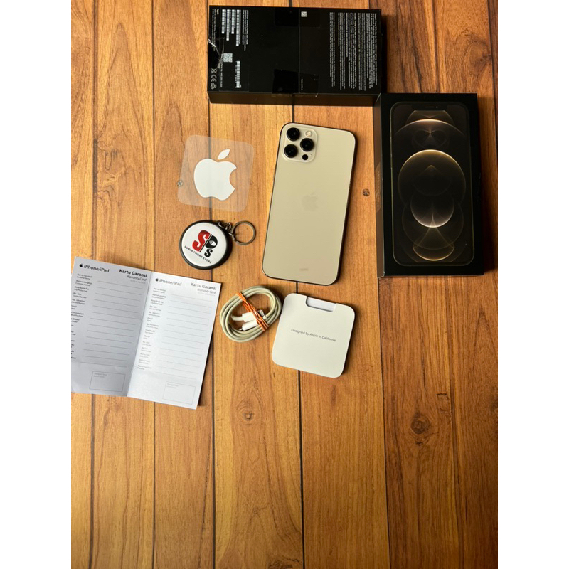 Jual iPhone 12 Pro Max Gold 512GB resmi iBox Fullset Ori no OEM Mulus ...