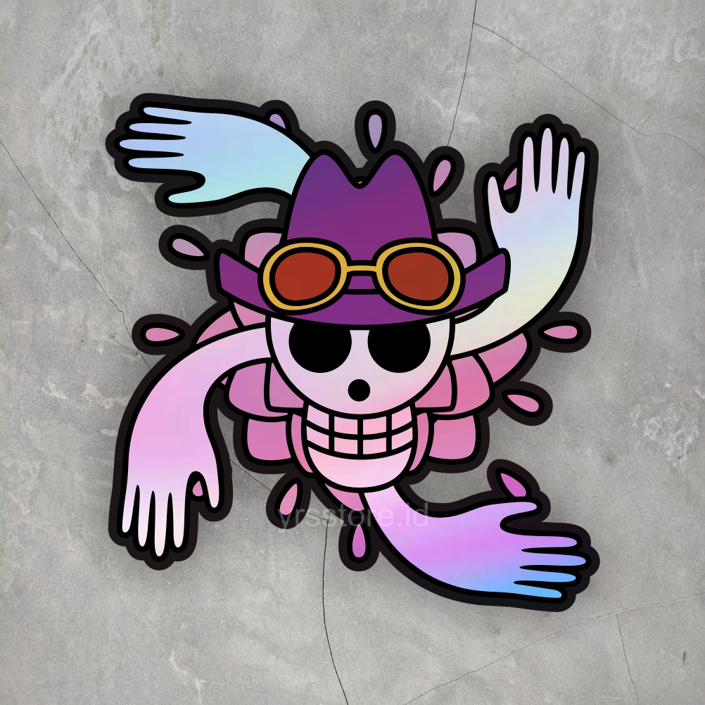 Jual Sticker Anime Hologram Logo Nico Robin ukuran +- 7 cm sticker case ...