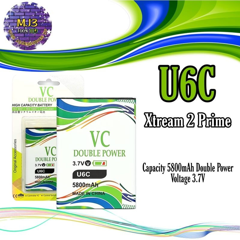 Jual Baterai Battery Original Evercross M60/M6/M6A Pakai U6C jg Bisa DOUBLE POWER BY VC | Shopee ...