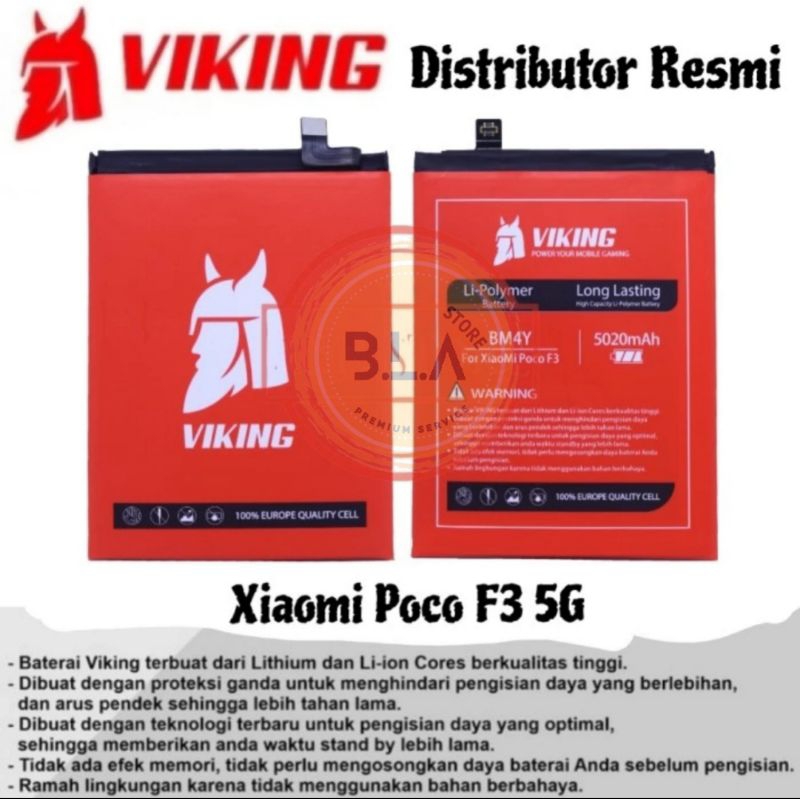 Jual Battery DOUBLE POWER VIKING Xiaomi BM4Y Baterai POCO F3 5G | Shopee Indonesia