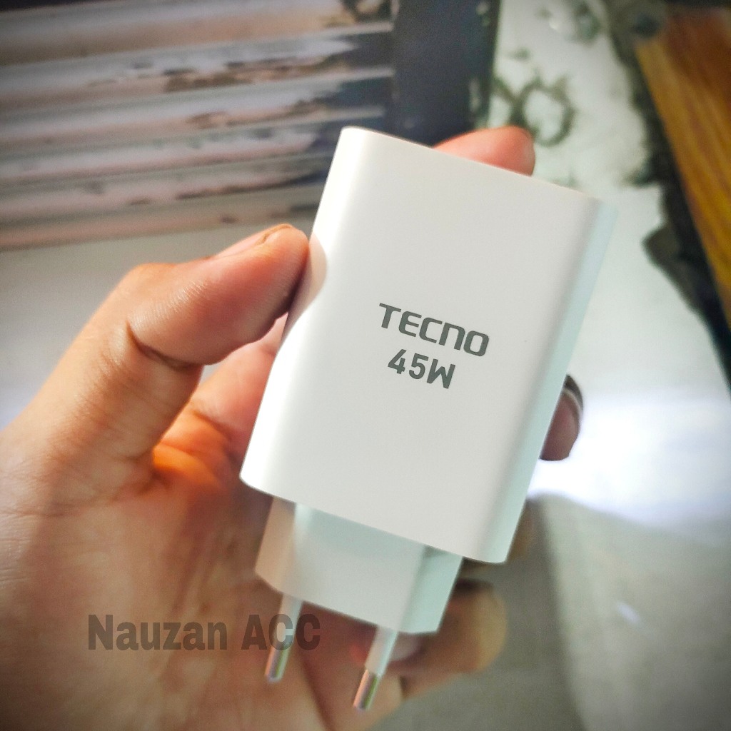 Jual Adaptor TECNO POVA 4 PRO Fastcharging 45W. Original Asli | Shopee Indonesia