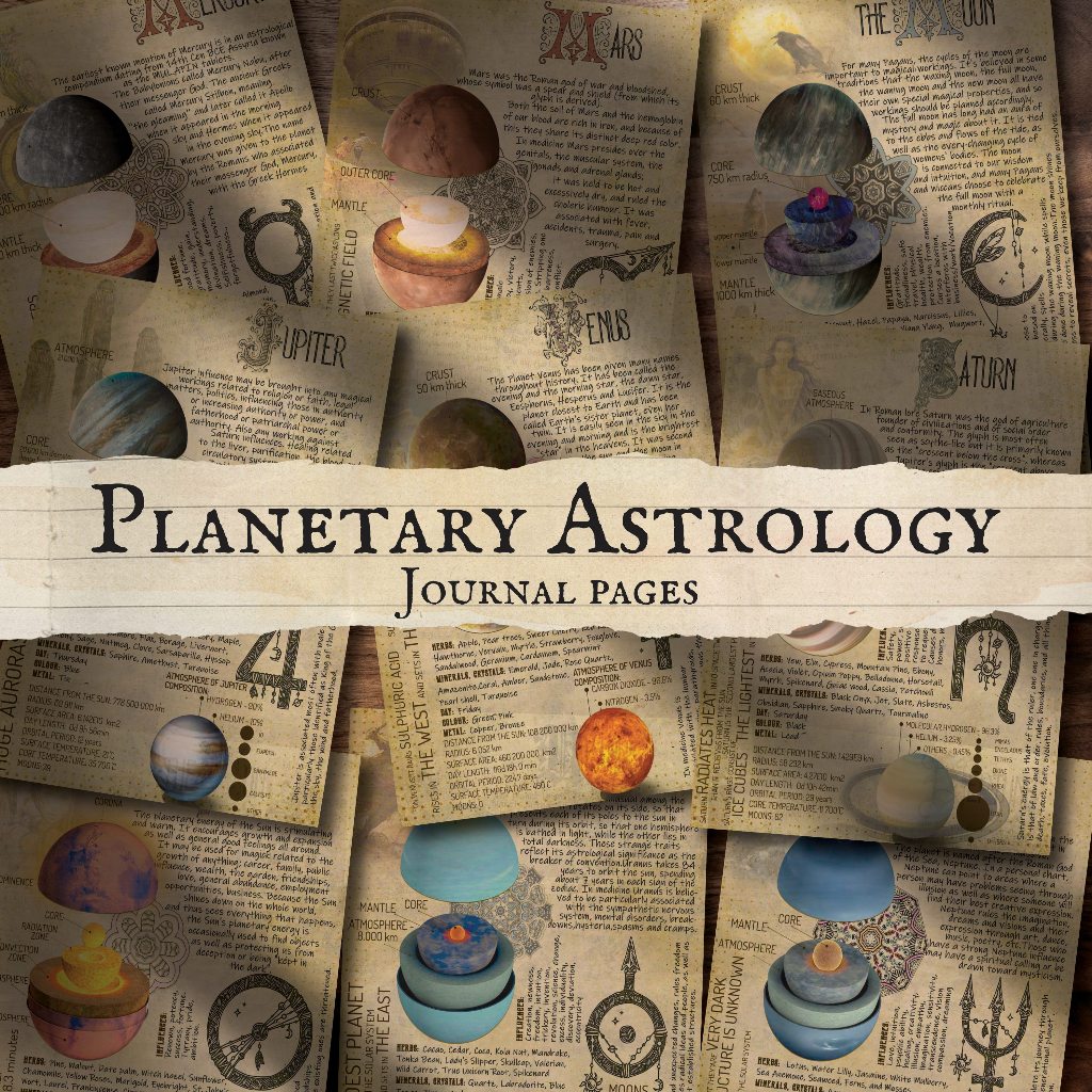 Jual PLANETARY ASTROLOGY - JOURNAL PAPER - WALL DECOR - DECOR PAPER ...