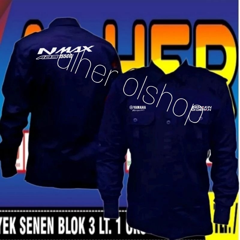 Jual kemeja Yamaha nmax baju Yamaha nmax seragam Yamaha nmax baju kerja ...
