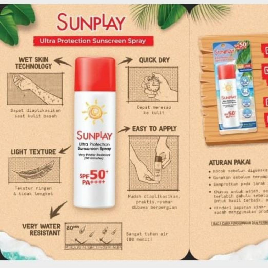 Jual SUNPLAY ULTRA PROTECTION SUNSCREEN SPRAY SPF50 PA++ | Shopee Indonesia