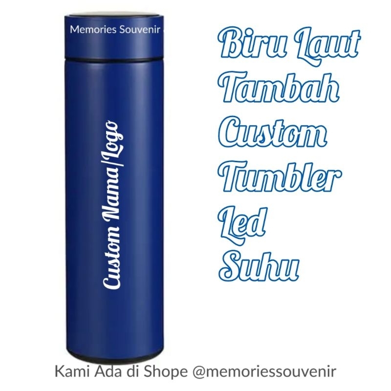 Jual Tumbler Stainless steel Smart Led Suhu Custom Nama Logo | Botol ...
