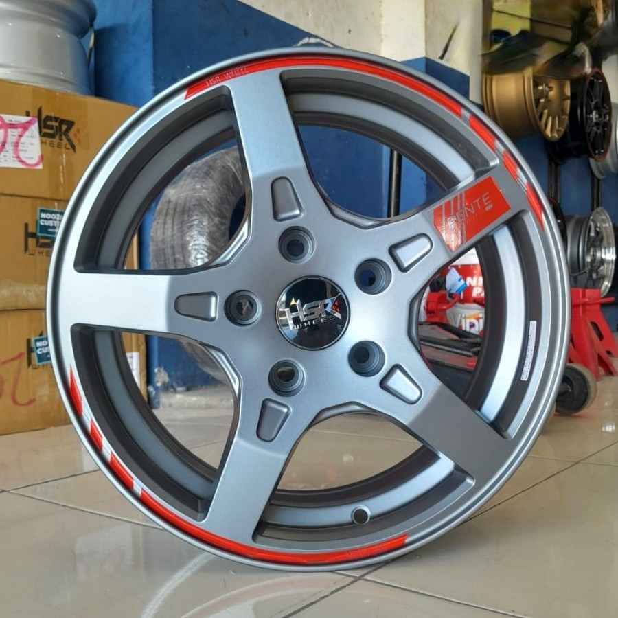 Jual Velg racing HSR Pente R15 Grey Honda Civic, Innova, Luxio, Taruna ...
