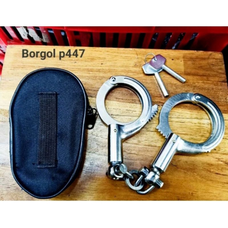 Jual borgol tangan/lengan borgol india borgol besi handcuff EL | Shopee ...