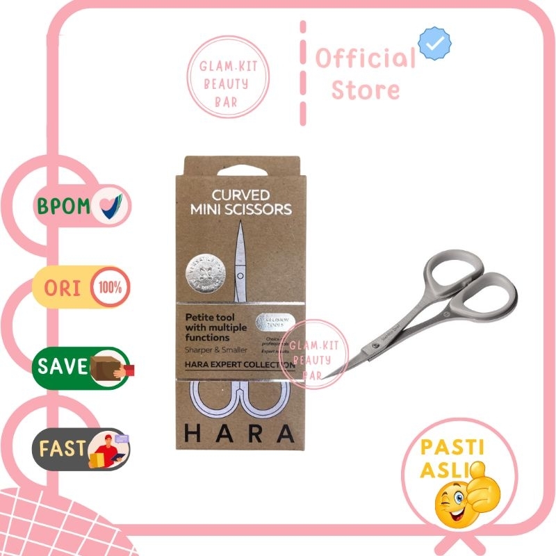 Jual ORI HARA Curved Mini Scissors Petite Tool With Multiple Functions ...
