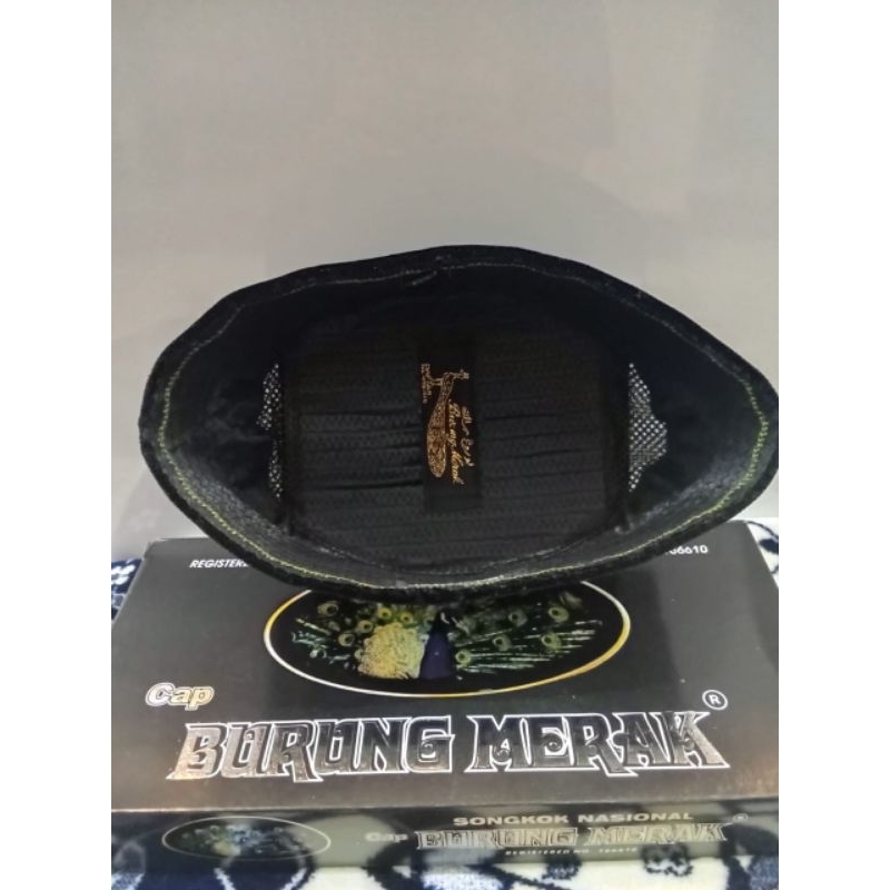 Jual SONGKOK PECI HITAM BURUNG MERAK AC TINGGI 9 CM | Shopee Indonesia