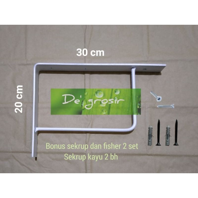 Jual siku besi rak dinding minimalis penyangga ambalan tempel dinding ...