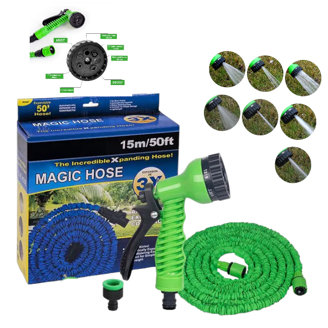 Jual Selang Air Ajaib Elastis Fleksibel Magic Hose 15 Meter 50 Ft Alat ...