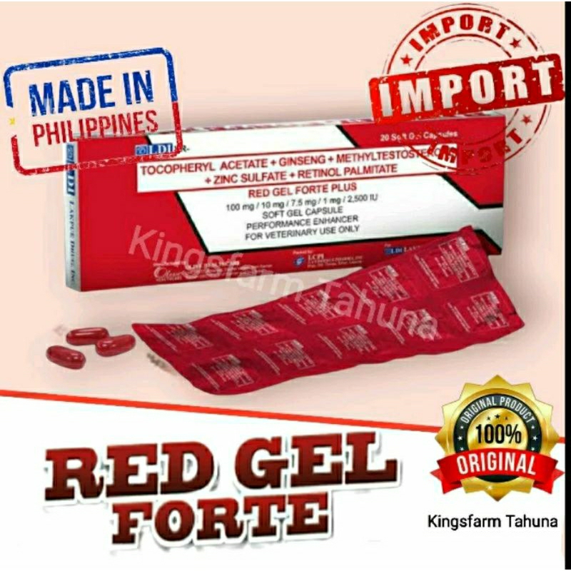 Jual RED GEL FORTE vitamin ayam 1 STRlP /papan | Shopee Indonesia