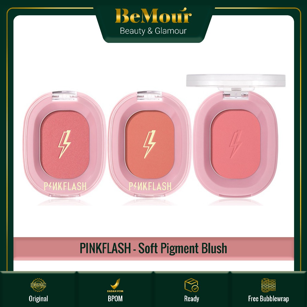 Jual PINKFLASH - SOFT PIGMENT BLUSH ( PF-F01 ) - Oh My Honey Blush Soft ...