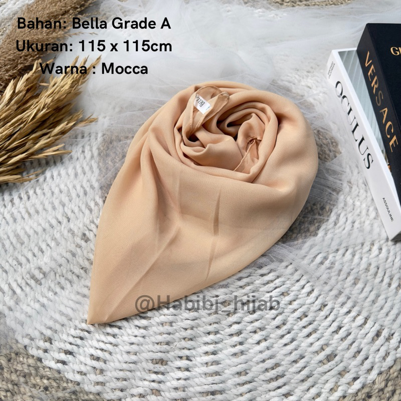 Jual Bella Square Polycotton 115 X 115 Jahit Tepi Kecil Premium 78 Warna Hijab Segi Empat ...