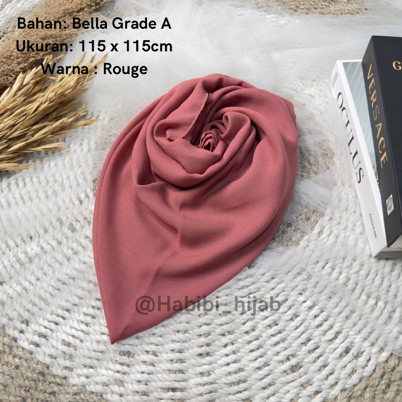 Jual Bella Square Polycotton 115 X 115 Jahit Tepi Kecil Premium 78 Warna Hijab Segi Empat ...