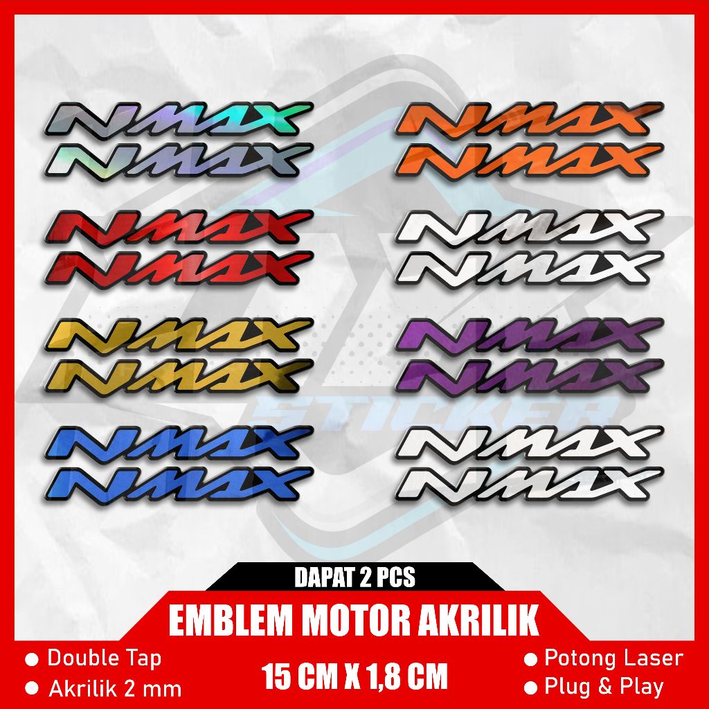 Jual Emblem Motor NMAX / Emblem NMAX Timbul / Emblem Akrilik 2mm ...