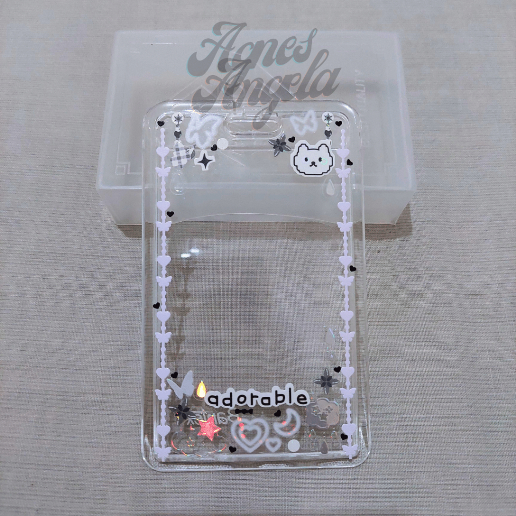 Jual [DIY] Photocard Holder deco black & white acrylic | pc card holder ...