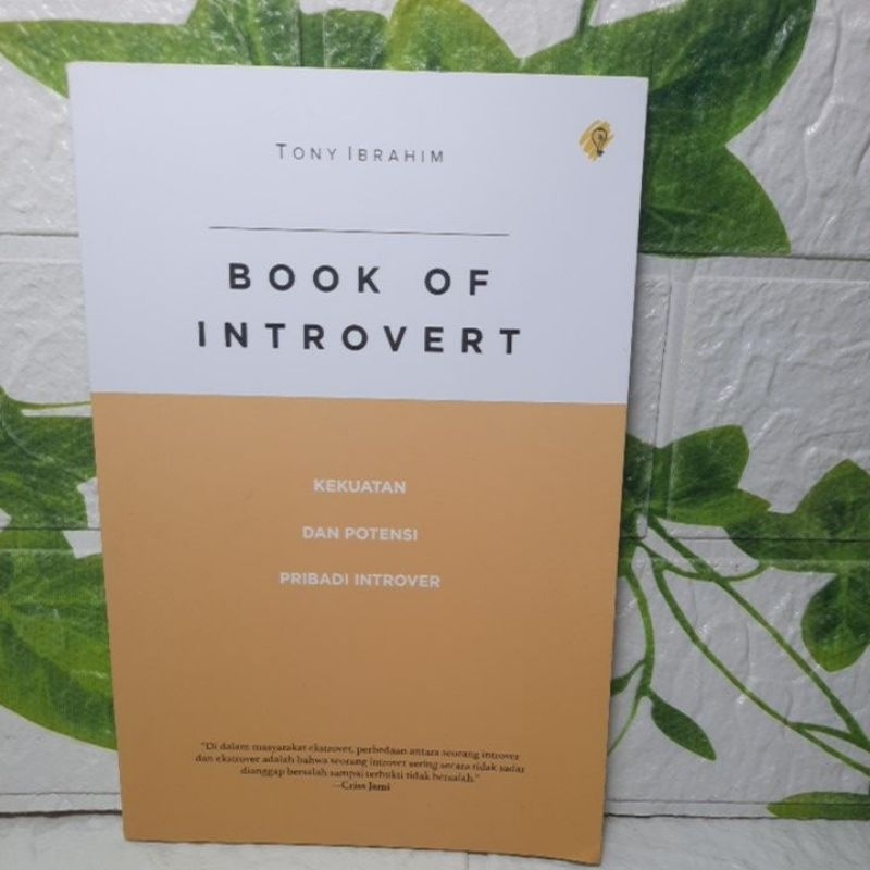 Jual Buku Book of Introvert By Tony Ibrahim | Shopee Indonesia