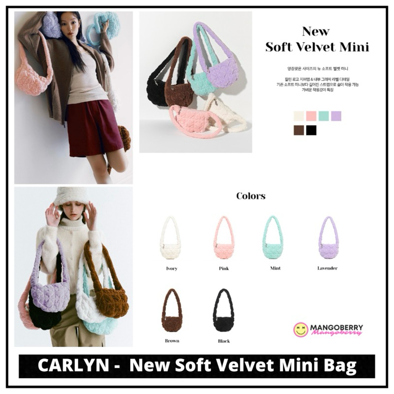 Jual CARLYN - New Soft Velvet Mini Bag (100% original) | Shopee Indonesia