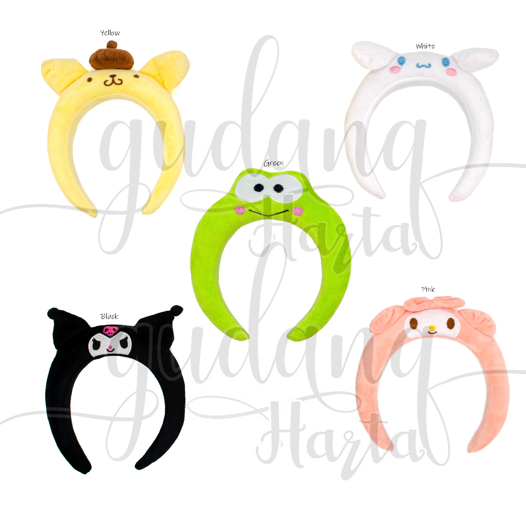 Jual Bando Chubby Sanrio Headband Motif Karakter Kartun Lucu Bandana GH ...