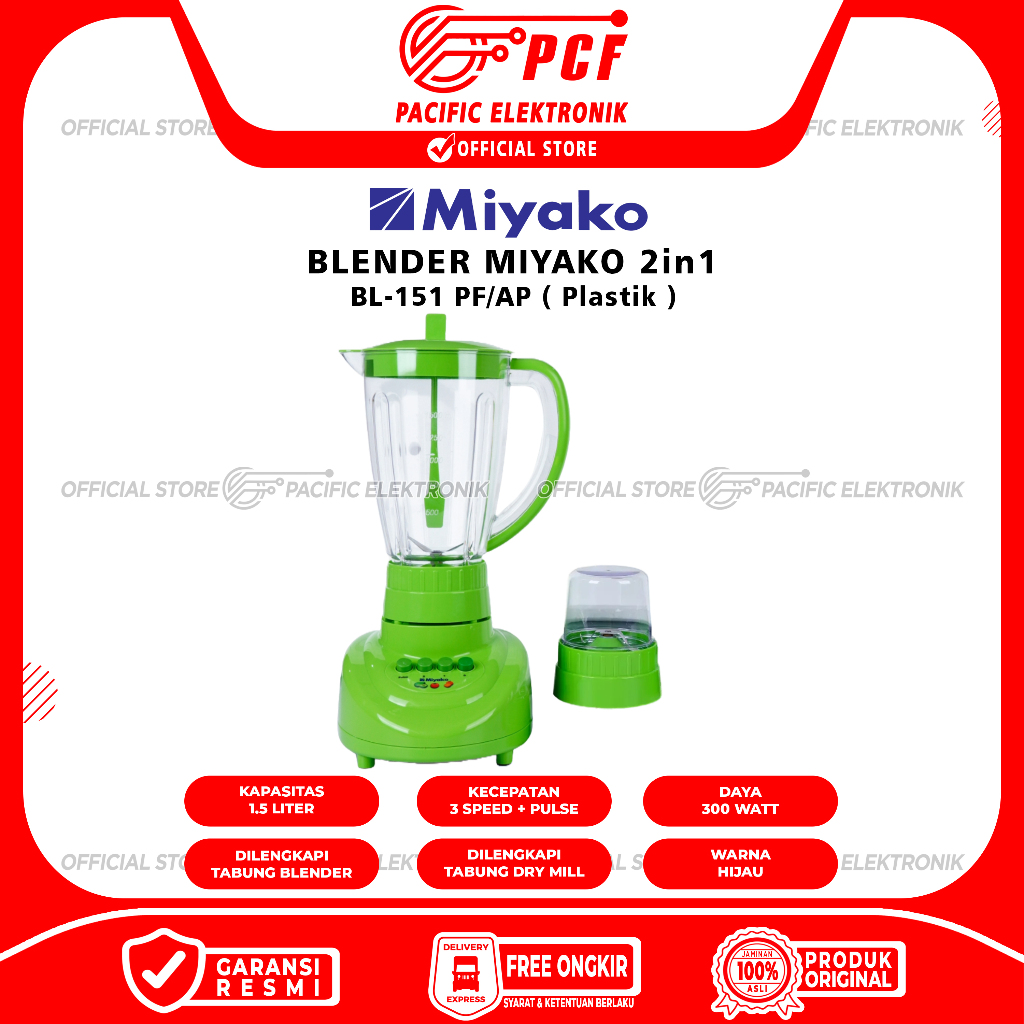 Jual Blender Miyako 1.5 Liter 2in1 BL 151 PF AP (151PF) | Shopee Indonesia