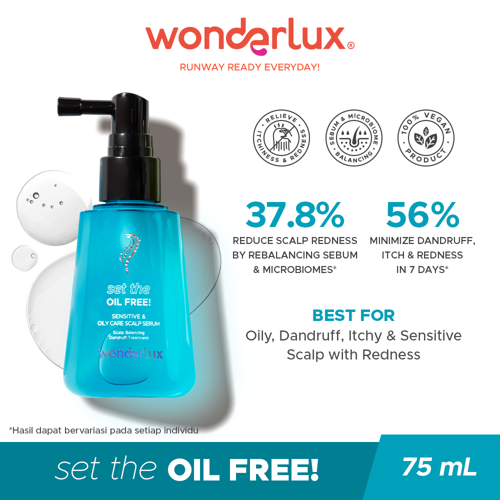 Jual Wonderlux Set The Oil Free! Sensitive Scalp Care Serum Hair Serum ...