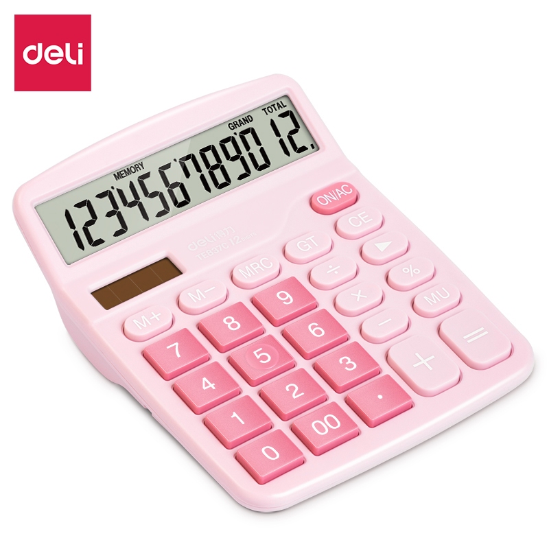 Jual Deli Desktop Calculator / Kalkulator Meja 12 Digit Dual Power Layar LCD TE837C | Shopee ...