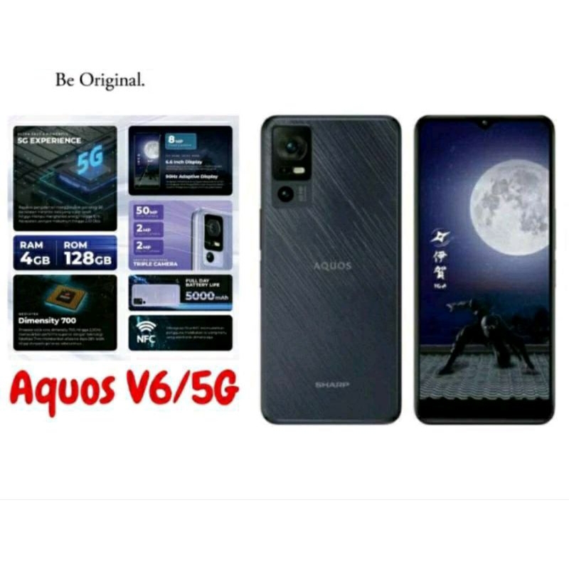Jual Sharp Smartphone Aquos V6 5G 4/128 NFC Ready (SH-C05) Black/Purple ...