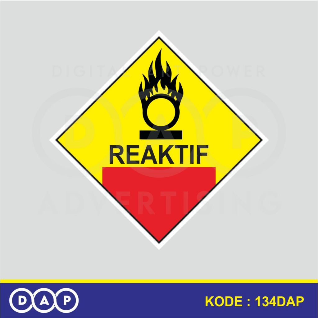 Jual 134 - STIKER LABEL REAKTIF - LIMBAH B3 - 20 X 20 CM - VYNIL ...