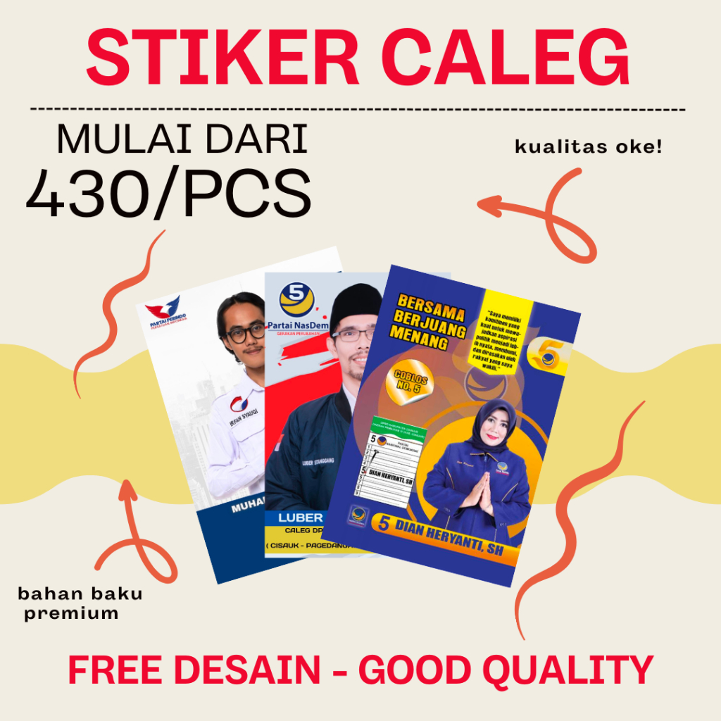 Jual CETAK STIKER CALEG, HARGA DIJAMIN TERMURAH DAN KUALITAS BUKAN ...