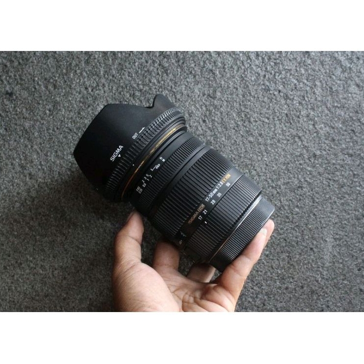 Jual lensa sigma 17-50mm f2.8 Canon fullset box | Shopee Indonesia