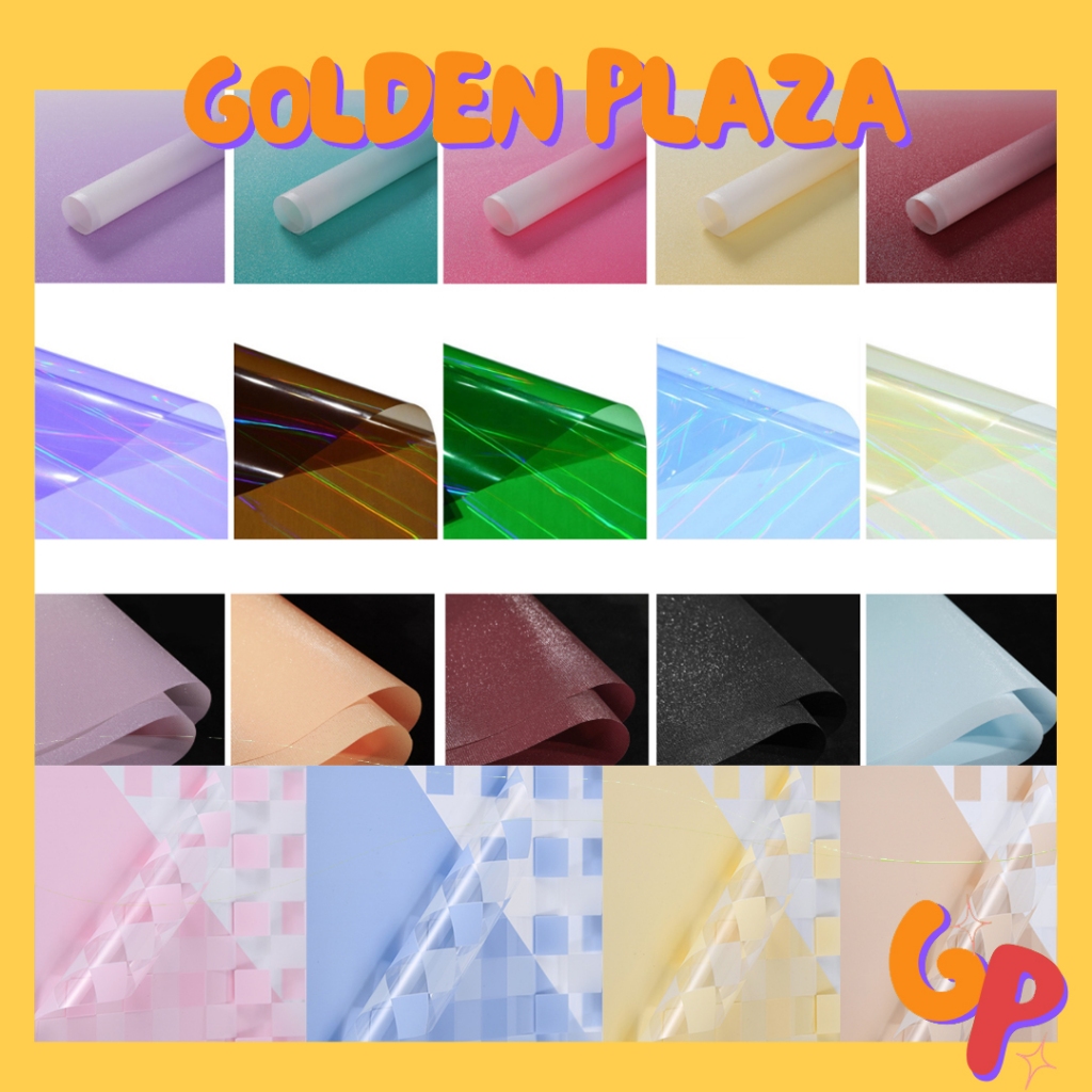 Jual Kertas Bucket Bunga Cellophane Color Kotak Warna Kertas Buket ...