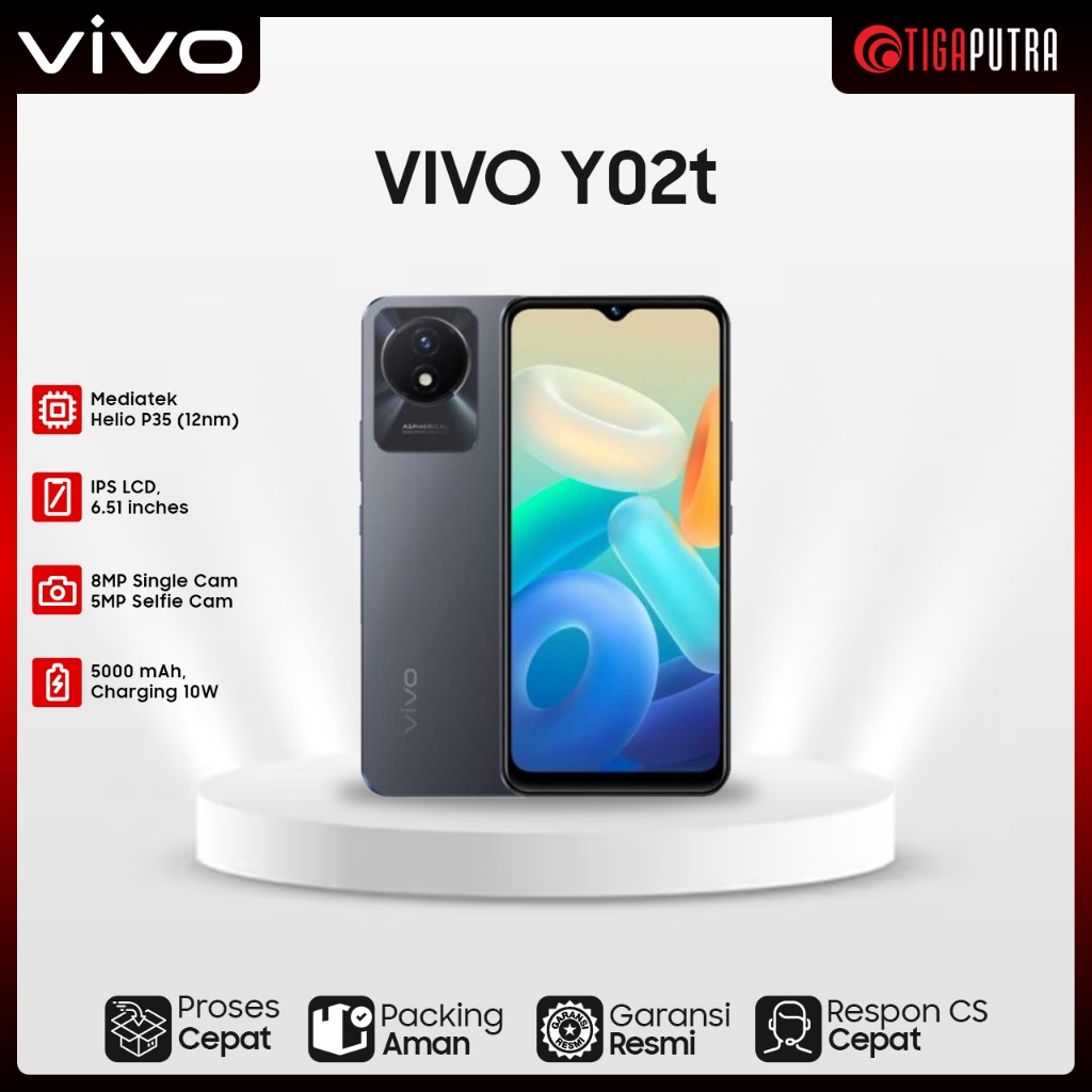 Jual Vivo Y02T (Ram 4GB, Rom 64GB, 5000 mAh) | Shopee Indonesia