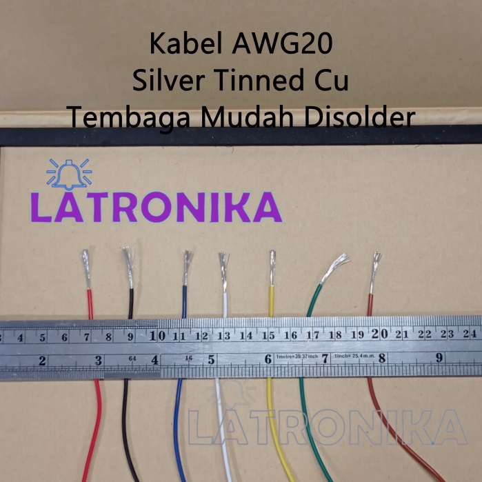 Jual Kabel AWG20 Silver Tinned Cu Tembaga Mudah Disolder Per Meter 20AWG Cable AWG 20 AWG Per M ...
