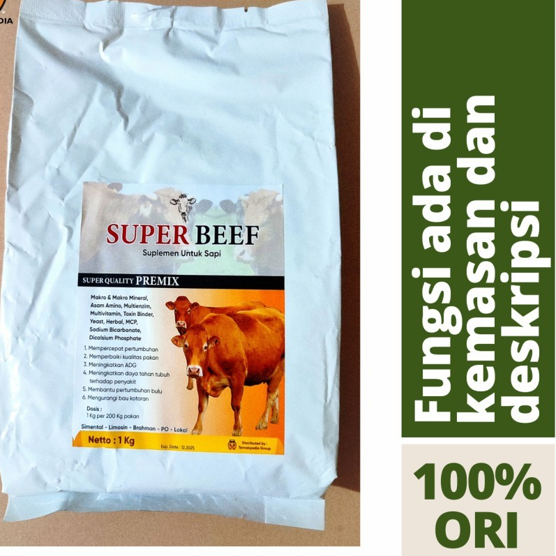 Jual Super Beef 1 kg - Suplemen khusus Sapi Kambing Domba | Shopee ...