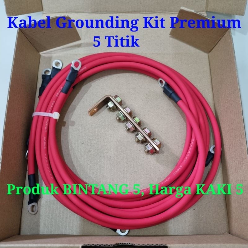 Jual Ground Wire Kit Kabel Ground Mobil 8 awg 8awg 5 Titik Premium ...